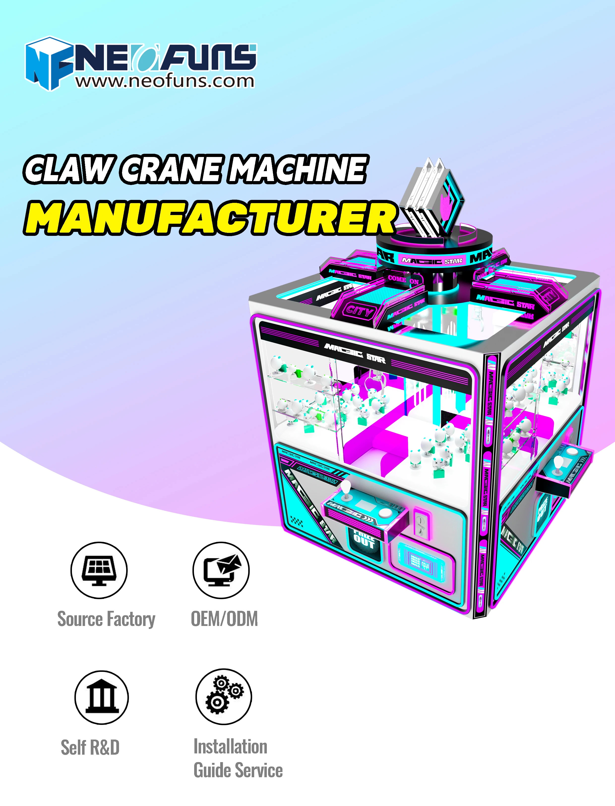High Quality Mini Super Crane Claw Machine 4 Players Claw Machine Arcade Game Machine Doll Teddy ...