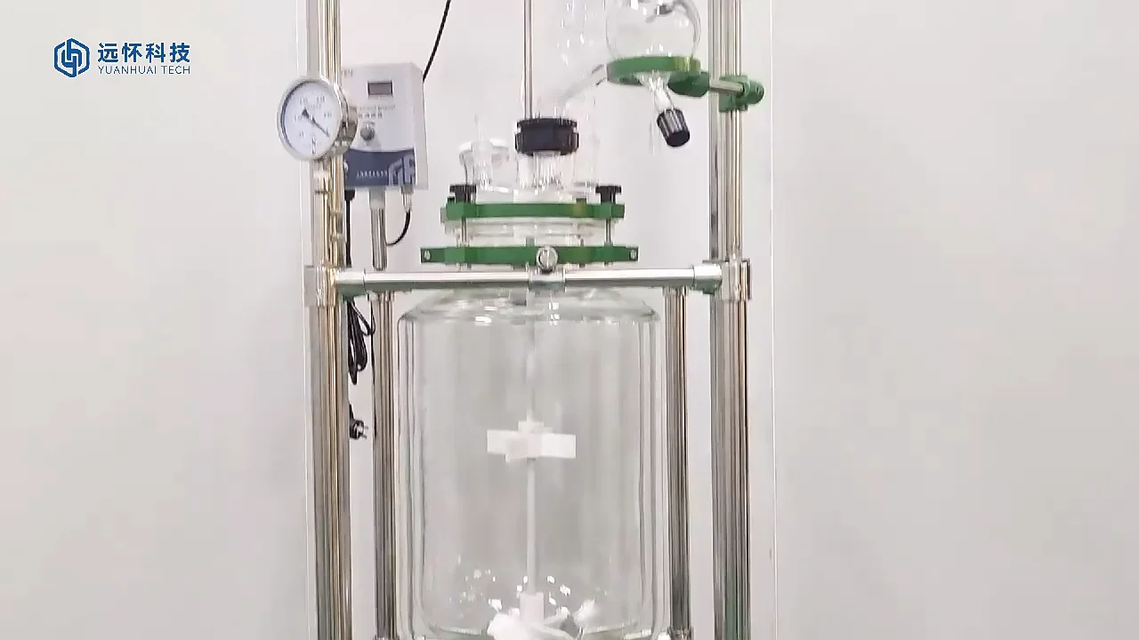 500ml-200l Glass Reactor Laboratory Extraction Distillation Jacketed ...