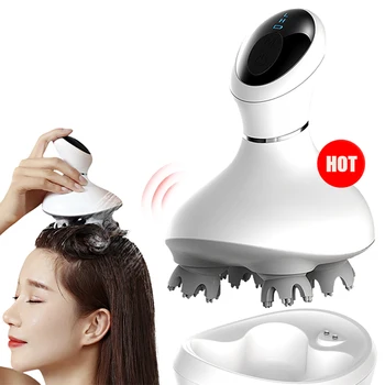 Electric Head Scalp Massager Machine Waterproof Handheld Head Vibration ...