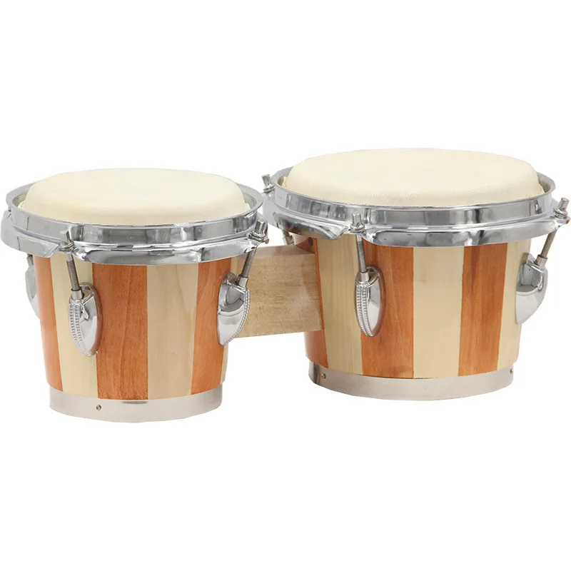 Bongo Drum Solid Wood Bongo Sheepskin One-piece Drum Bongo Drum ...