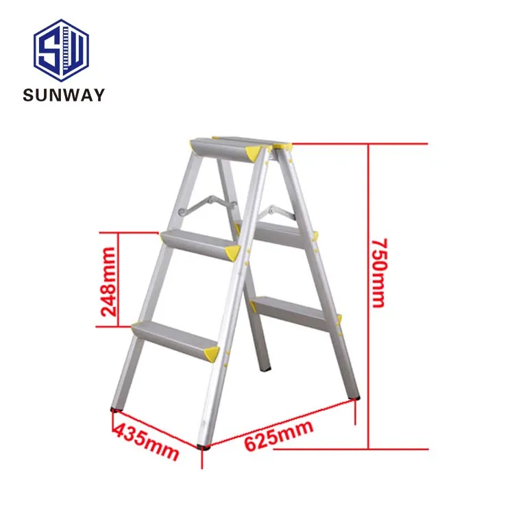 Good Quality Three-step Folding Portable Aluminum Ladder Fishing Stool ...