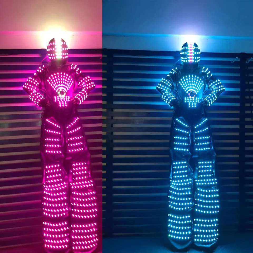 Super Predator LED Stilts Walker Robot Costume With LED Screen Led ...