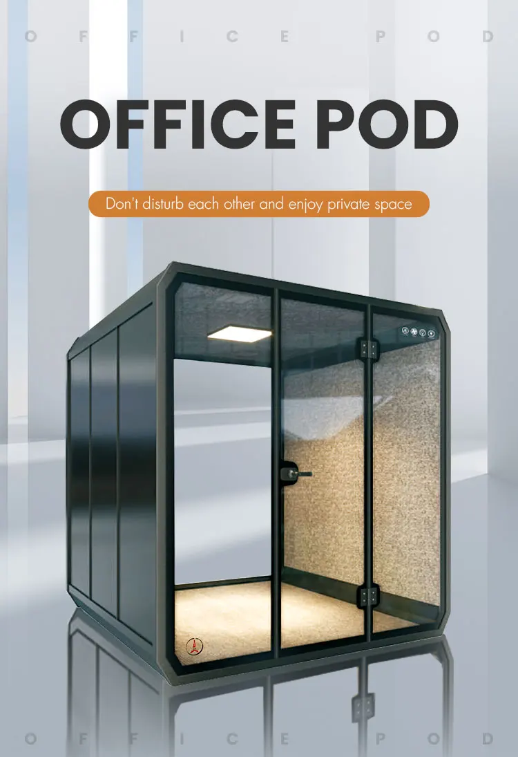 Indoor Soundproof Office Booth Co-working Space Sound Booths Modular ...