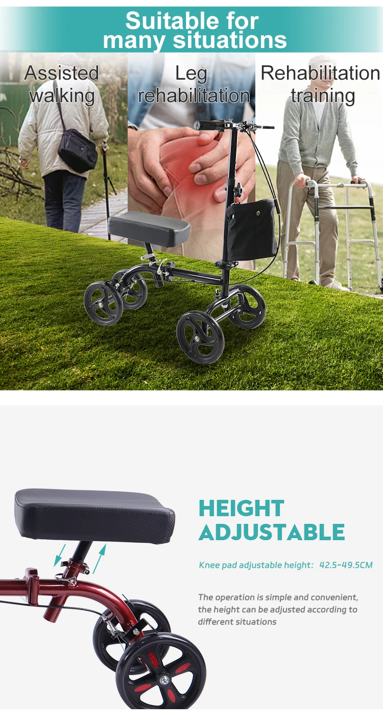 Knee Walker Scooter - Rehabilitation Equipment for Broken Leg