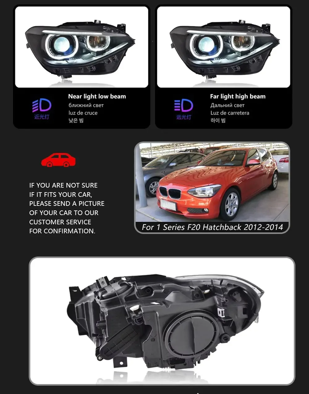 1 Series F20 Headlight Upgrade for BMW 2012-2015 F20 Hatchback LED ...