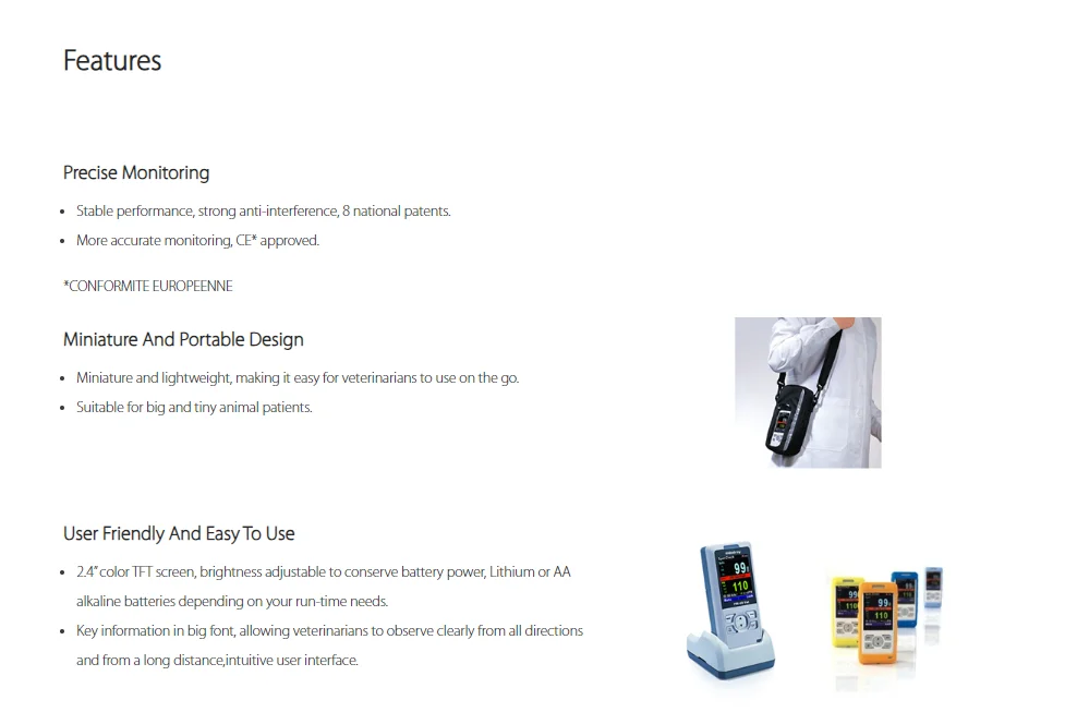 PM-60 Handheld Pulse Oximeter - Reliable Multi-Parameter Monitor