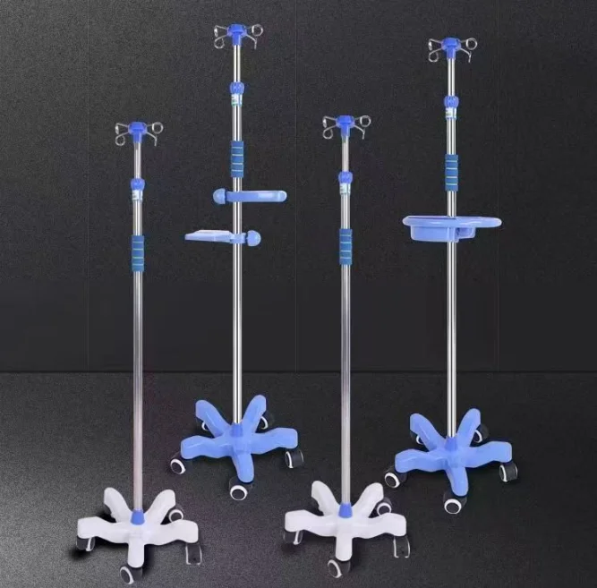 Movable Stainless Steel Infusion Rack with Wheels Floor-type Dropping ...