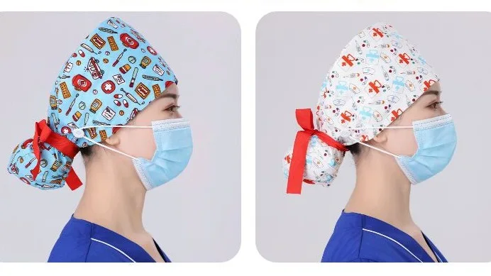 Latest Fashion Nurses Hats Scrub Women Nurses Hat Silk Lined Laboratory ...