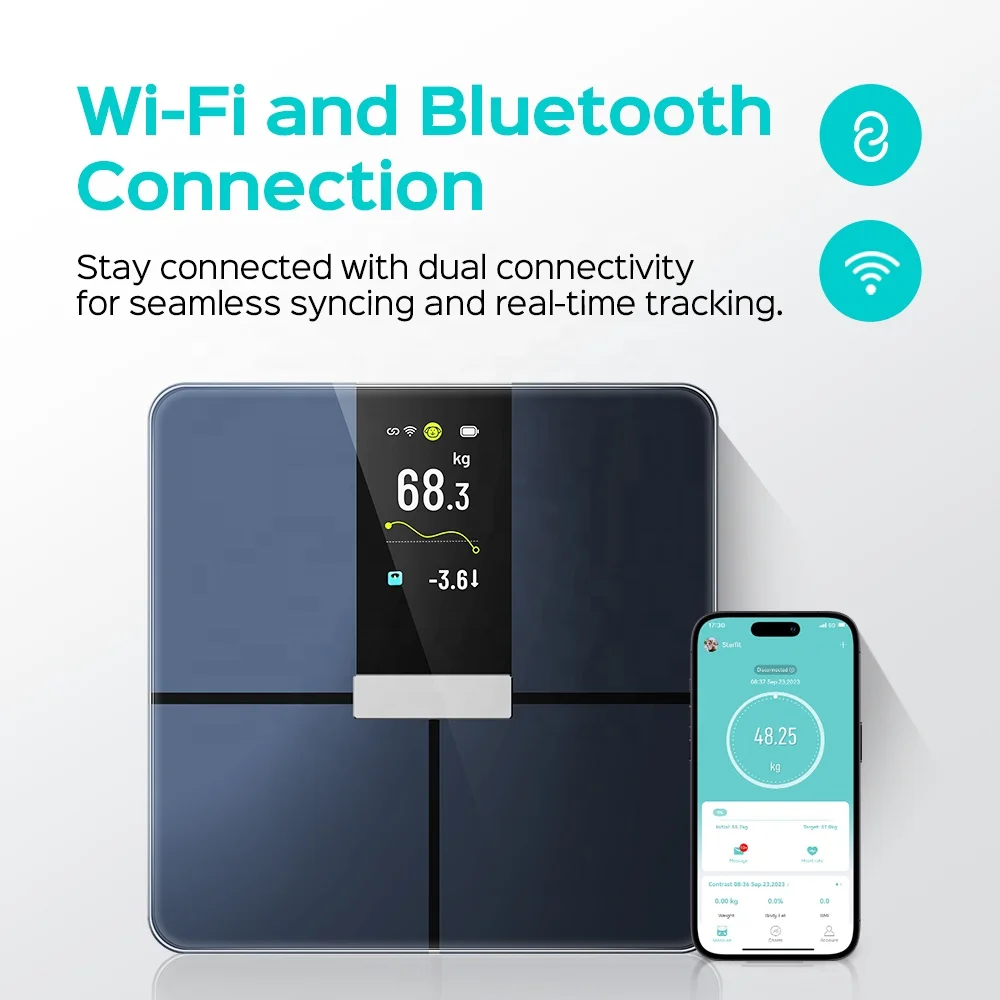 Oem Odm Blue Tooth Wifi Weight Measuring Instrument Digital Bathroom ...