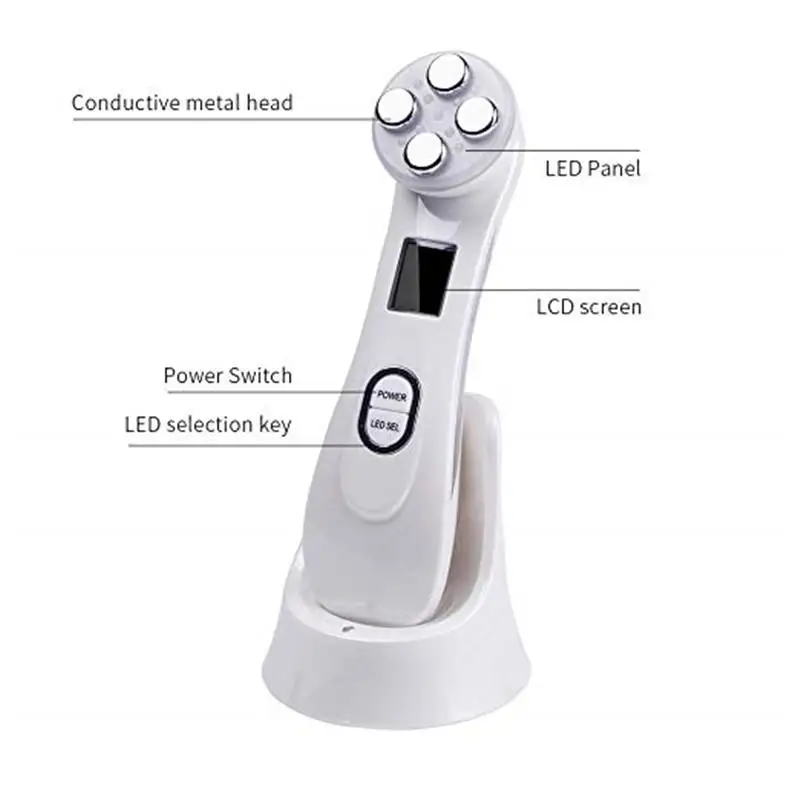 Multi Function 5 Led Mesoporation Rf & Ems Beauty Instrument With Wireless Charger - Buy 5 In 1 ...