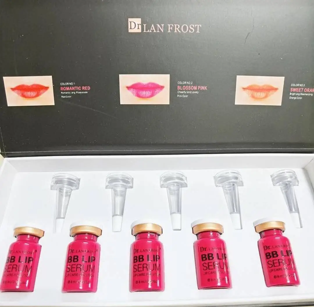 5 Vials 8ml Korean Bb Lips Ampoule Serum Romantic Red Lip Gloss ...