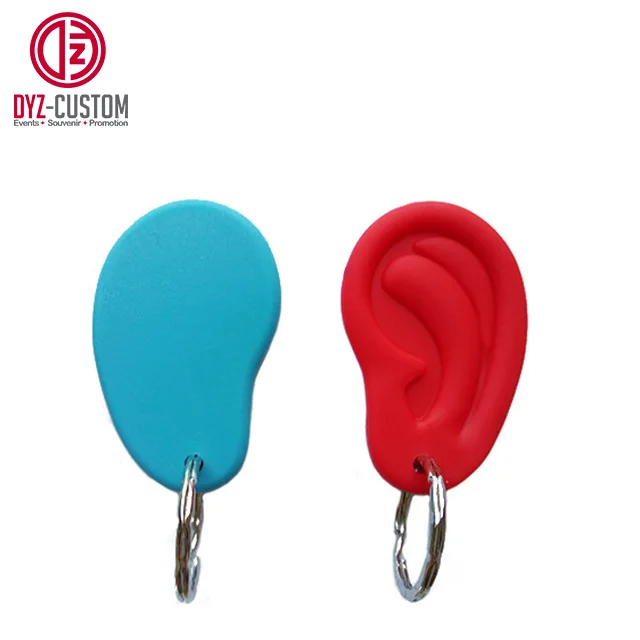 Customizable Silicone Ear Keychain - Perfect Promotional Gift