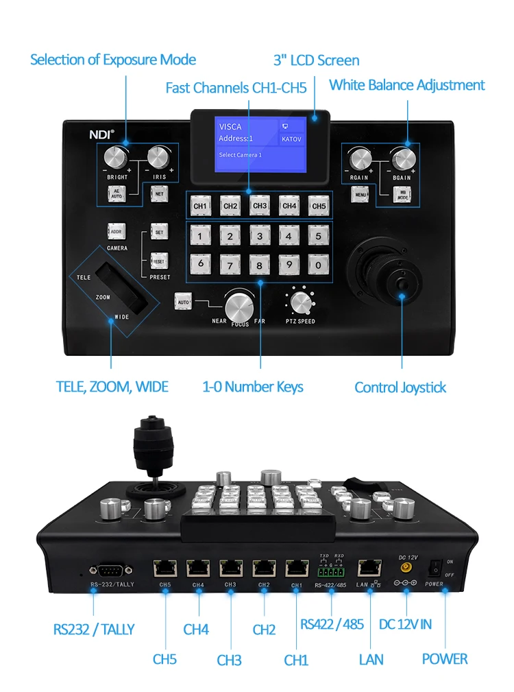 Kato Kt510c 3d Rocker Ptz Control Live Scene Vedio Switcher Mixer 4k ...