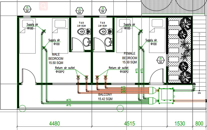 Fresh Air Ventilation System Cooling And Heating Supply Input Air With ...