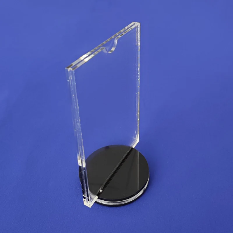 Custom 4-Panel Rotating Clear Acrylic Table Tent Sign Holder