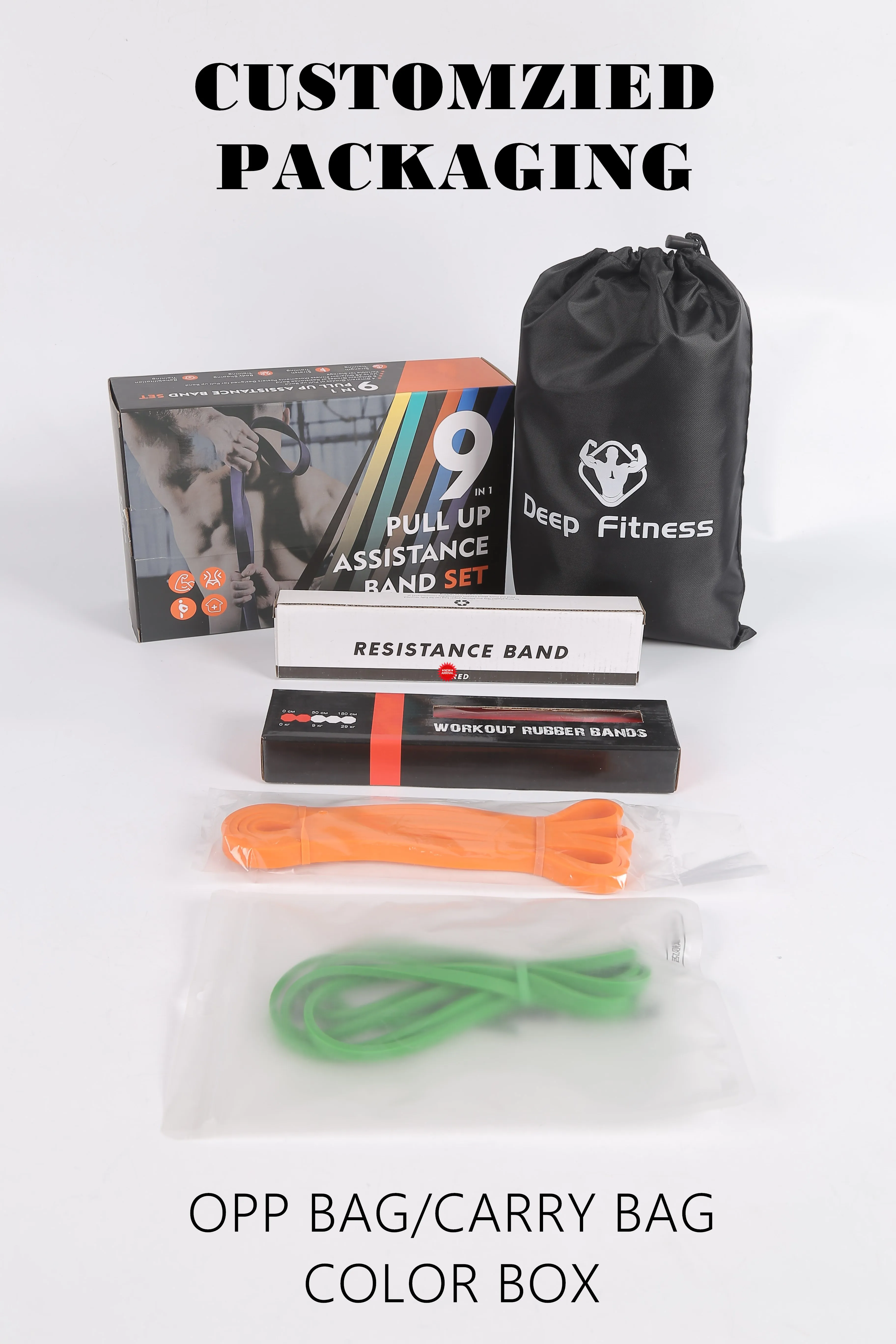 Custom Logo Bands Resistance Bands Set Custom Elastic Exercise Long ...