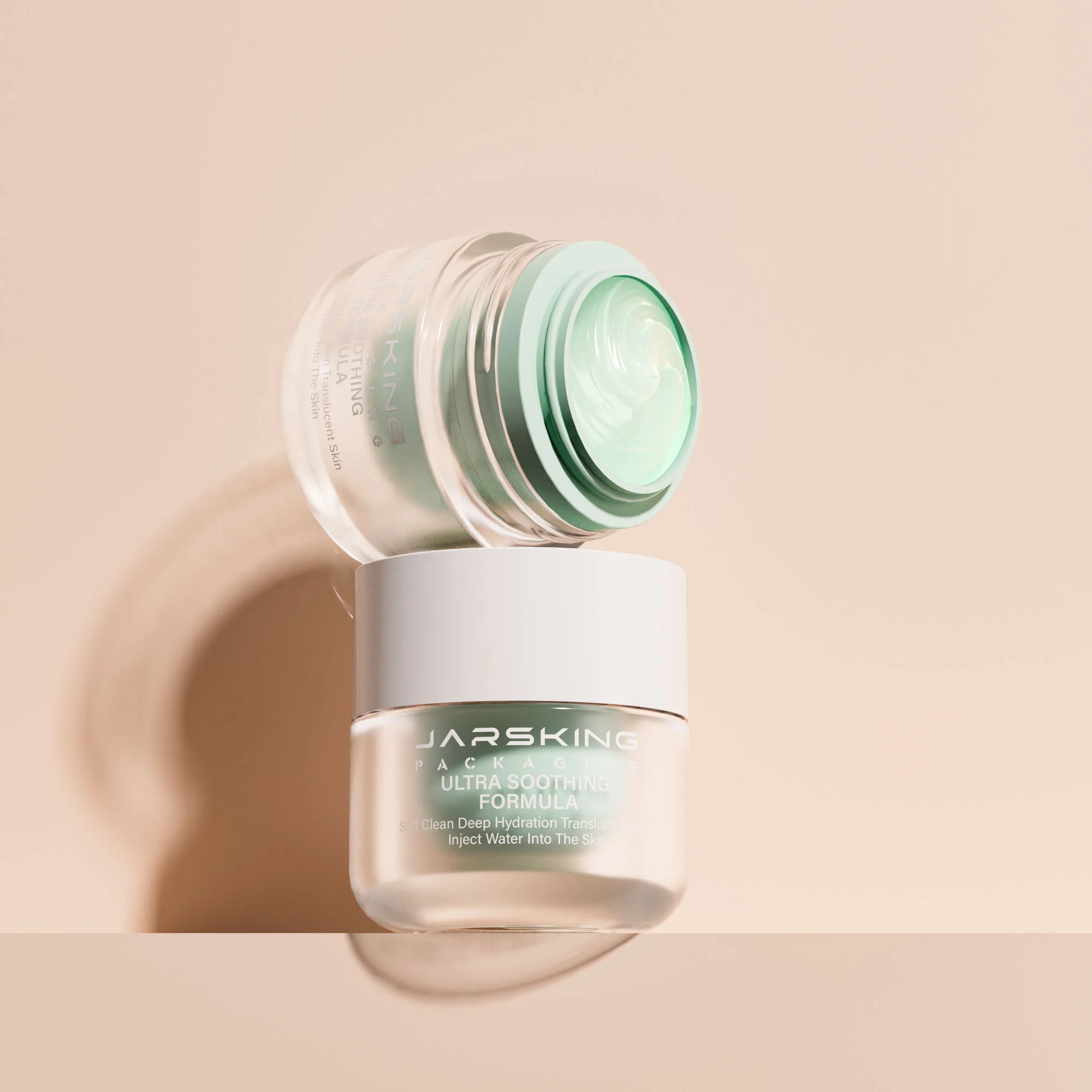 Luxury Round Empty 50ml Matte Green Black White Thick Bottom Jars Glass ...