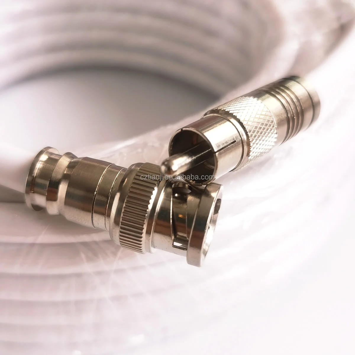 Compression Type BNC to RCA RG6 Tri-Shield Braid Shielded CCS Conductor ...