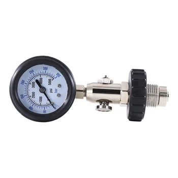 Din Scba Dive Cylinder Tank High Pressure Checker Gauge 5000psi 350bar ...