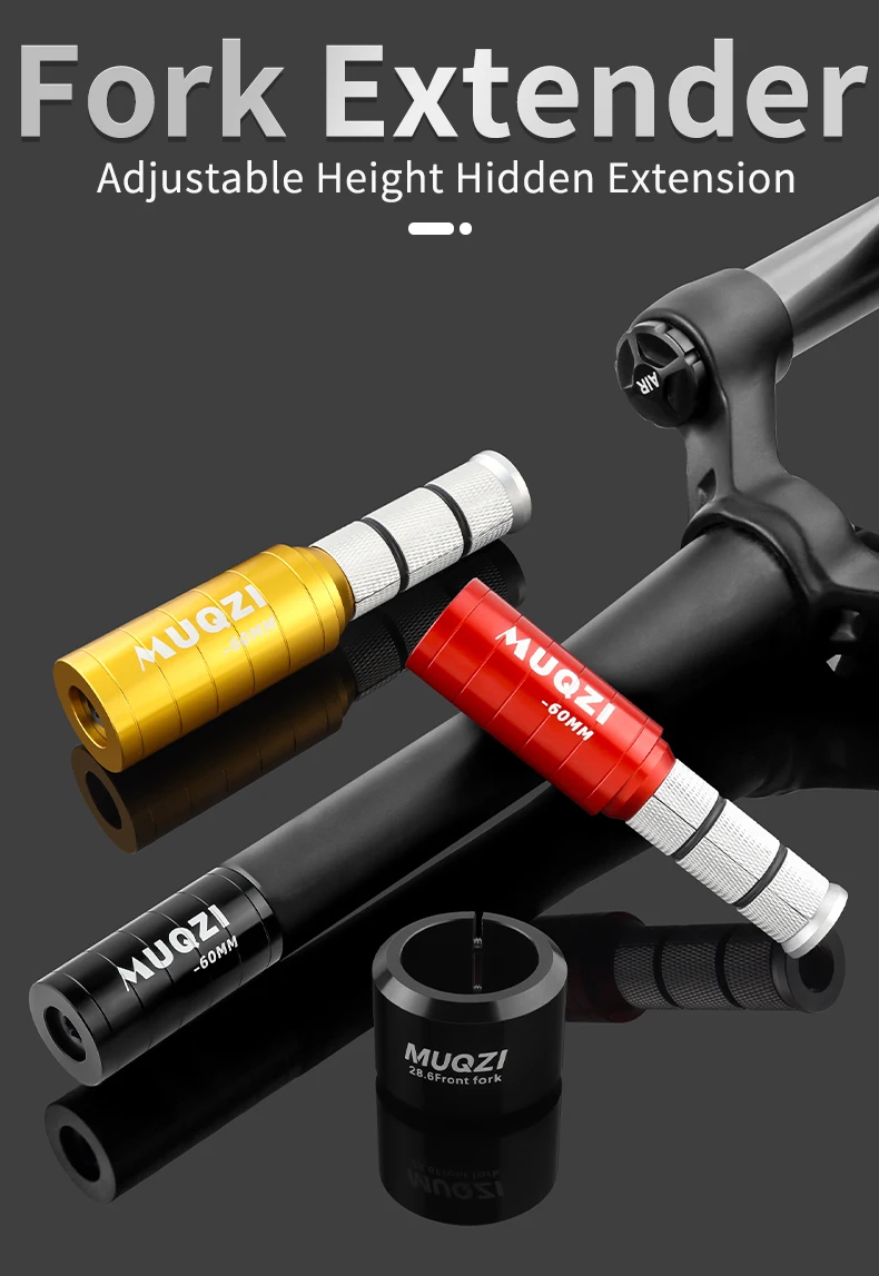 MUQZI Mountain Bike Fork Stem Extender - Adjustable Height
