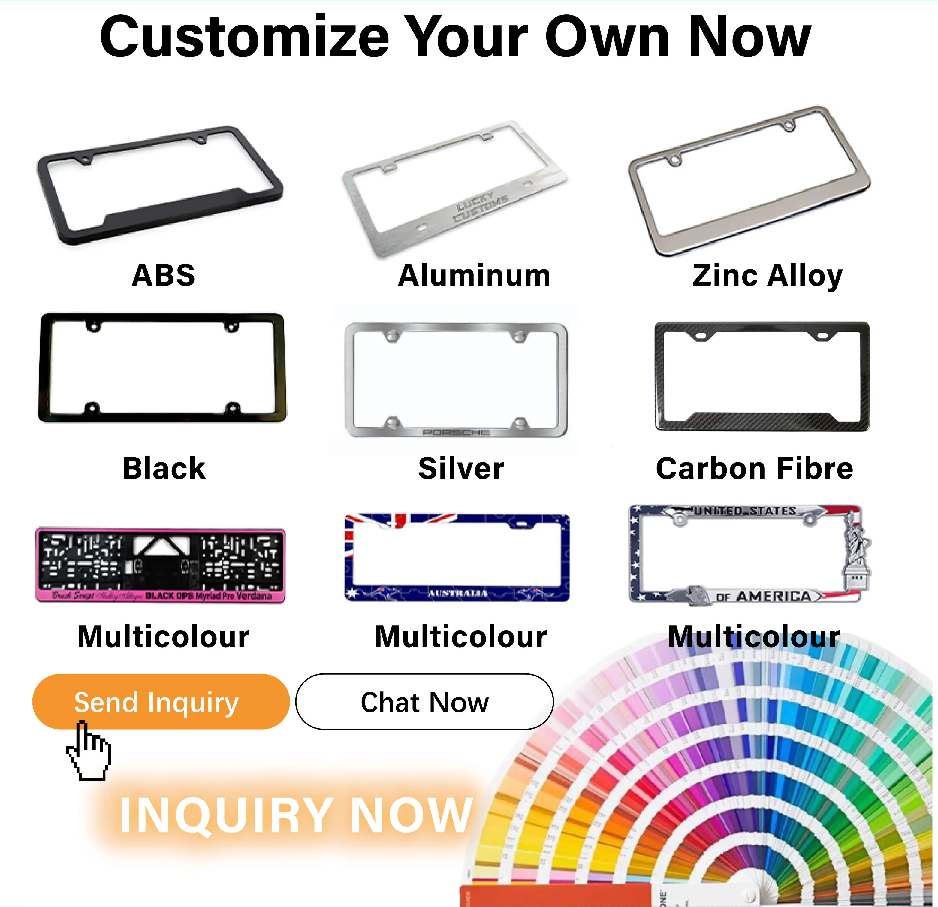 Custom License Plate Frames with Embossed Text Personalized License ...