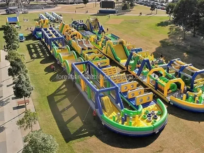 Inflatable Theme Park with Obstacle Courses - Popular Fun