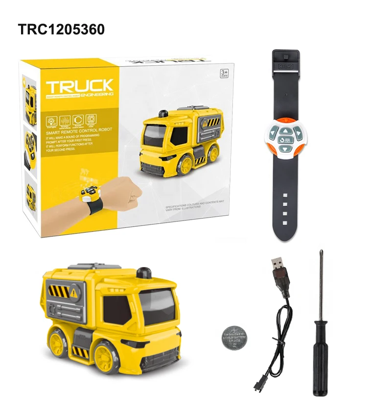 Remote Control Construction Engineering Car For Kids Watch Control Rc ...