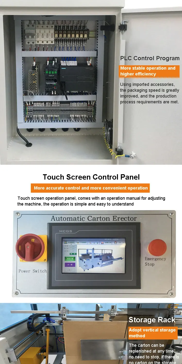 Ausim Pack High Quality Automatic Corrugated Case Carton Erector Best ...