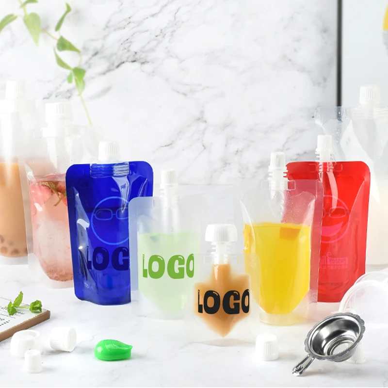 Stand Up 100ml Liquid Printing Juice Packaging Bag Biodegradable Liquid ...