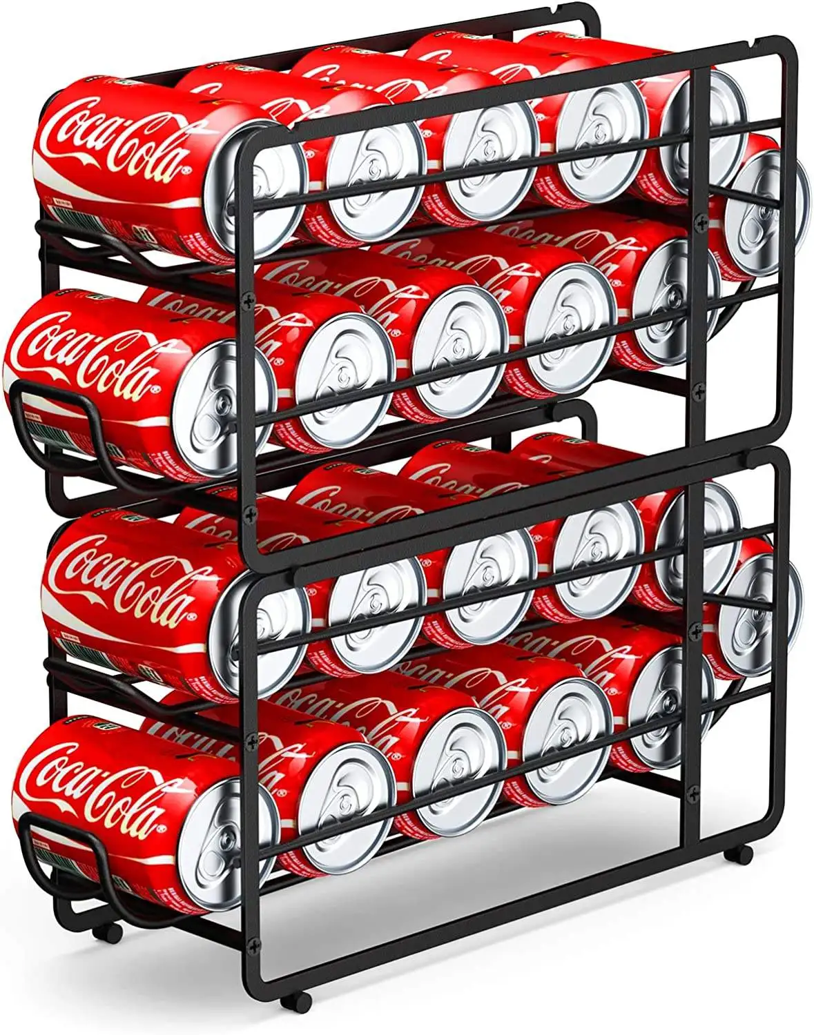 Soda Can Organizer Storage Rack 2 Pack Stackable Beverage Soda Can ...