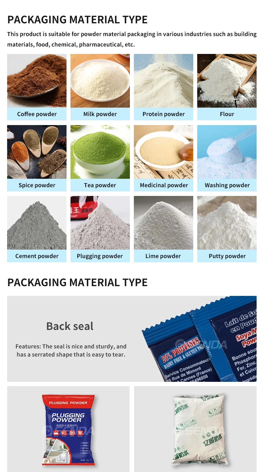 Automatic Vertical Form Fill Seal 5kg Powder Packing Machine for Corn ...