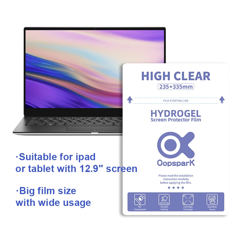 High Clear 3d Tablet Hydrogel Tpu Film Big Size Material Soft Nano 12.9 ...