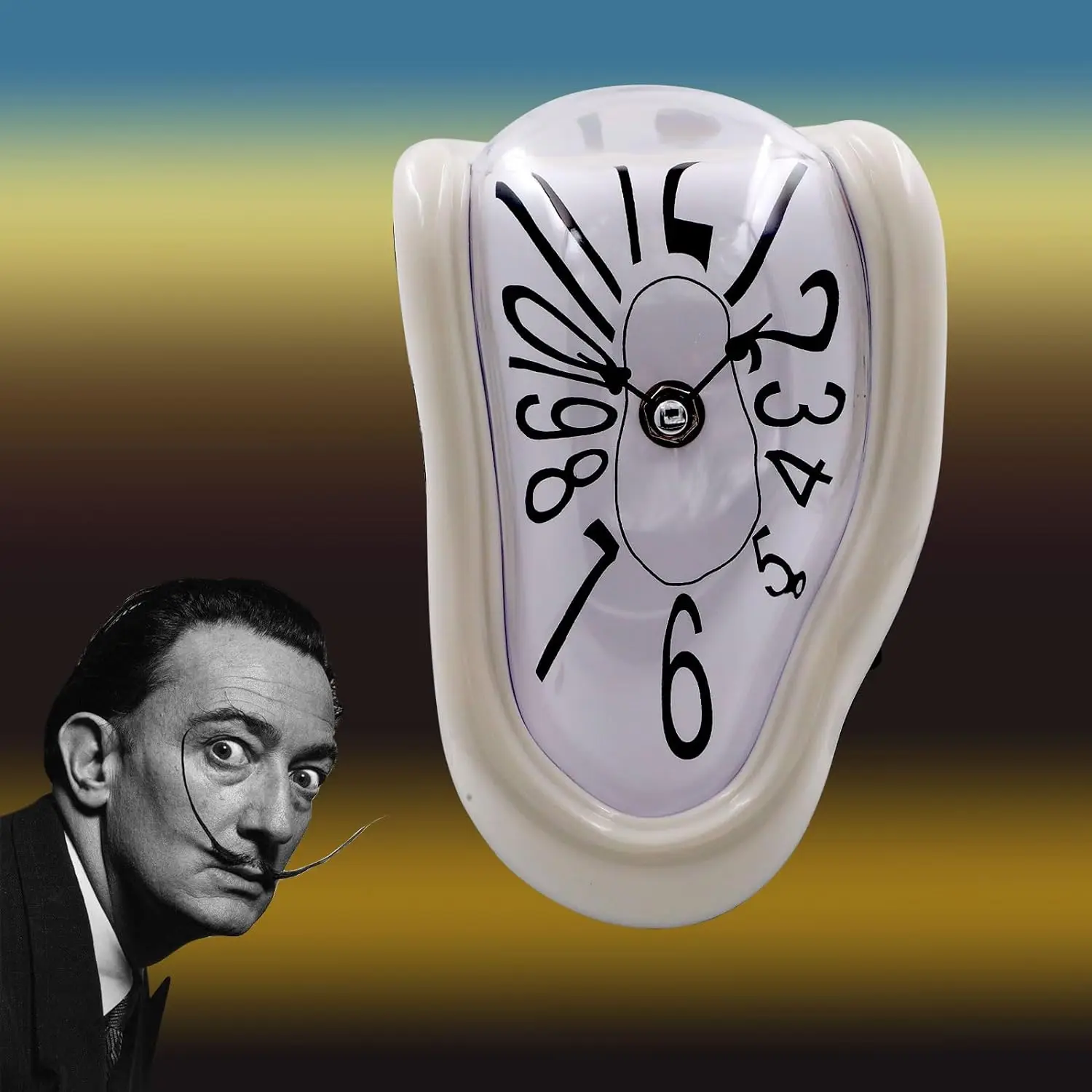 Surreal Melting Shelf Clock - Salvador Dali Style Wall Clock