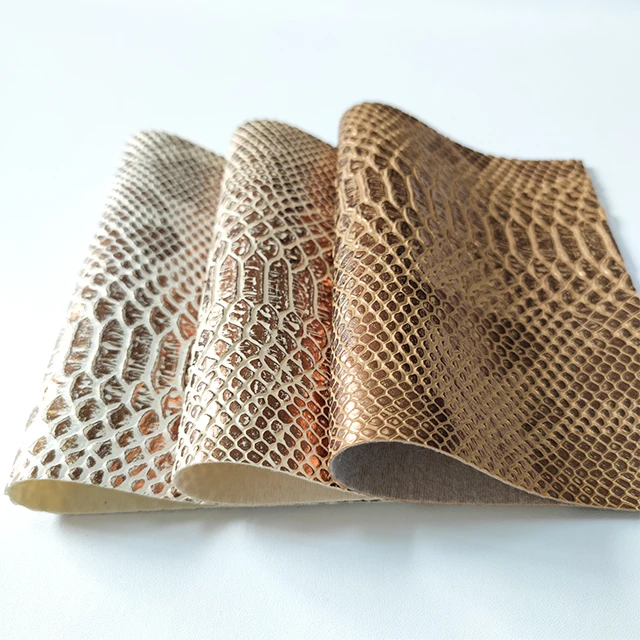 Custom Pvc Synthetic Leather Snake Python Skin PU Fabric Embossed ...
