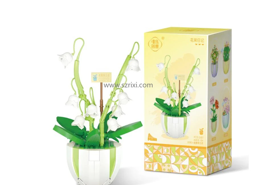 2083-84 Flower Bouquet Kit Diy Flowers Block Toys Set Valentine's Day ...