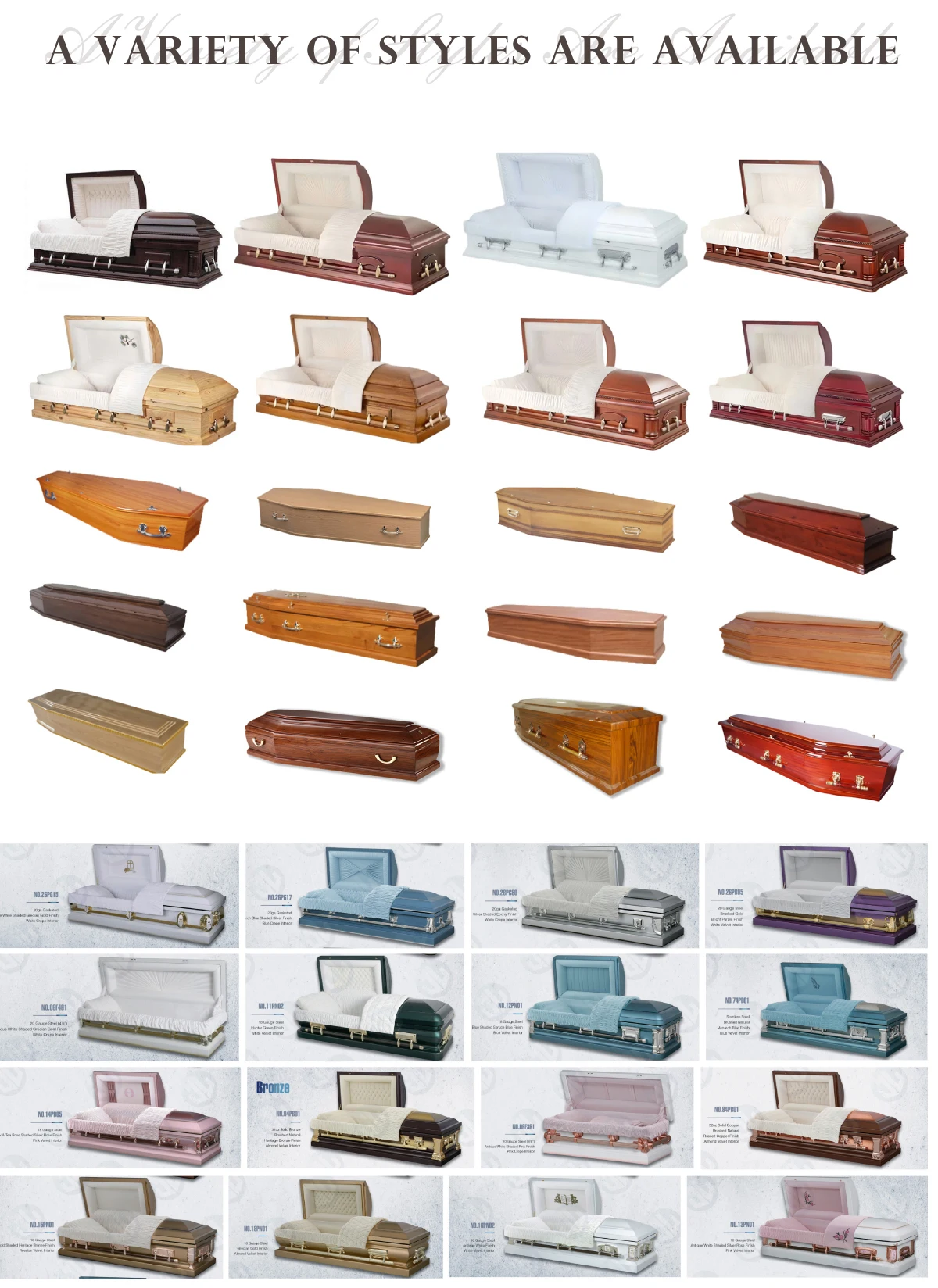 Custom MDF Solid Wood Caskets for Adults - Professional Funeral Supplies