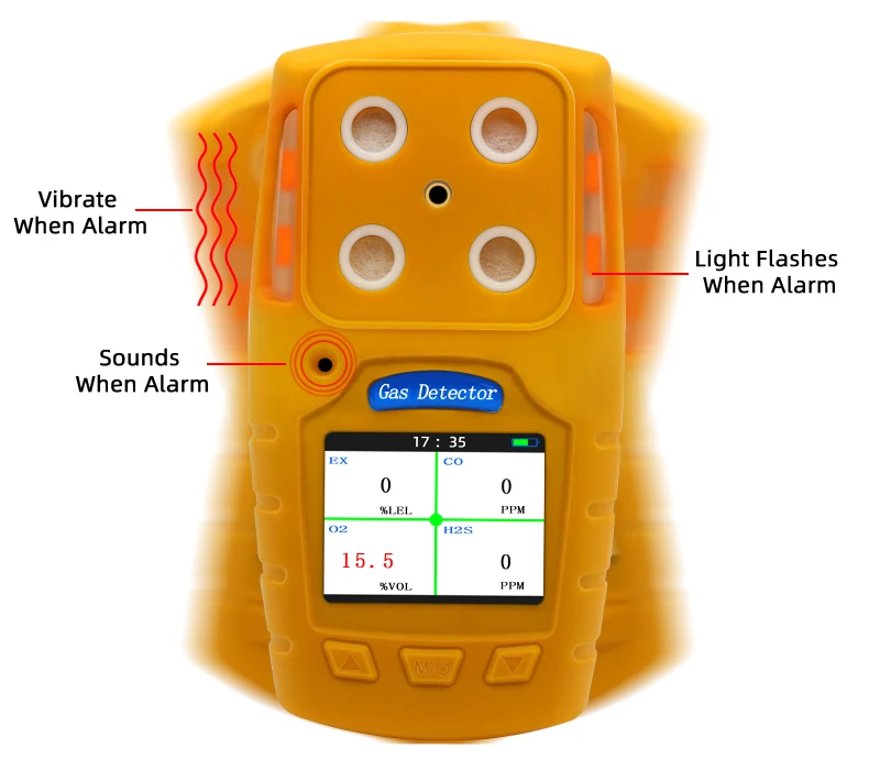 Handheld Biogas Analyzer Gas Biogas Analyser,Standard Measurement:CH4, CO2, H2S, O2,Portable 4 ...