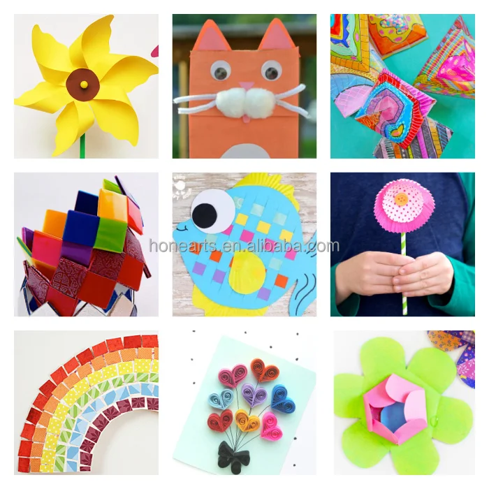 Kids Craft Glossy Paper A4 Size Luster Paper 80GSM Papel Lustre Colores ...
