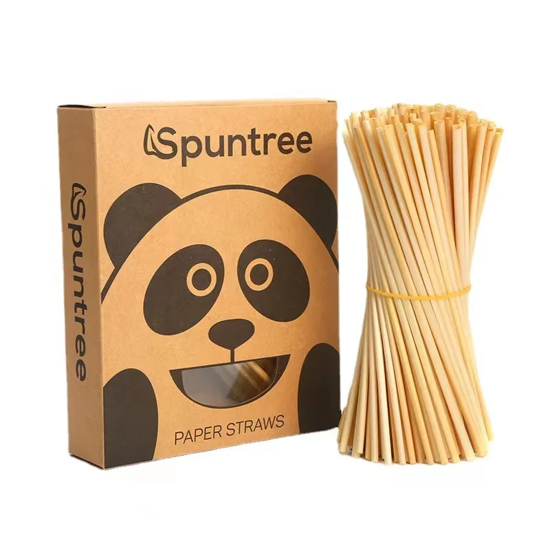 Individual Paper Packaging Wheat Straw For Disposable Milk Tea Juice ...
