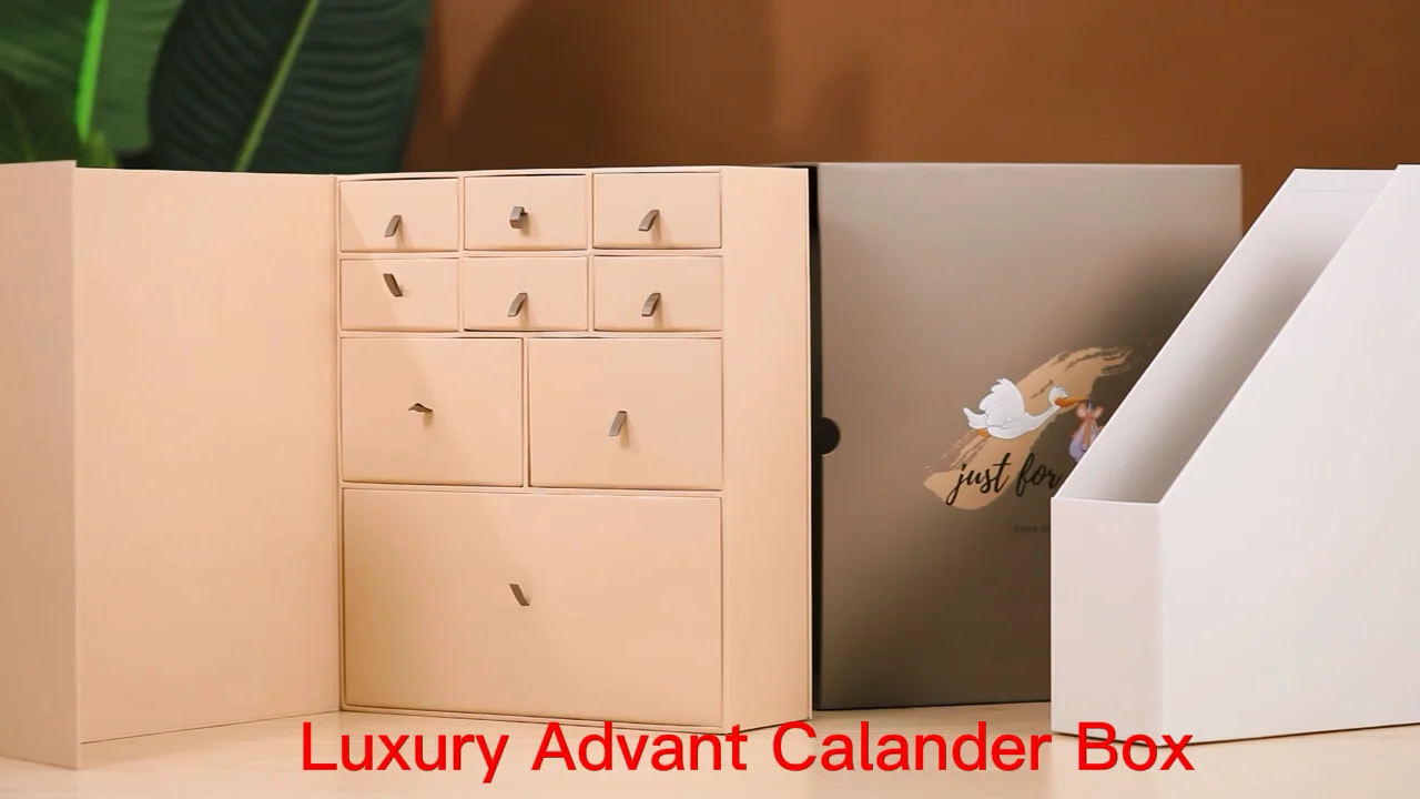 Custom Advent Avent Calendar Luxury Cardboard Paper Gift Beauty ...