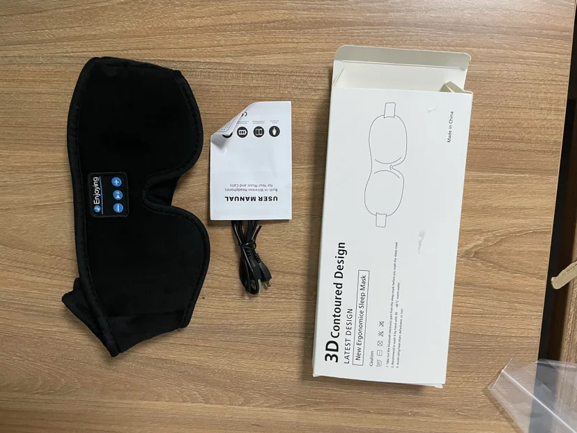 Sleep Mask Headphones Wireless Bluetooth 5.0 Eye Mask For Sleeping Side ...