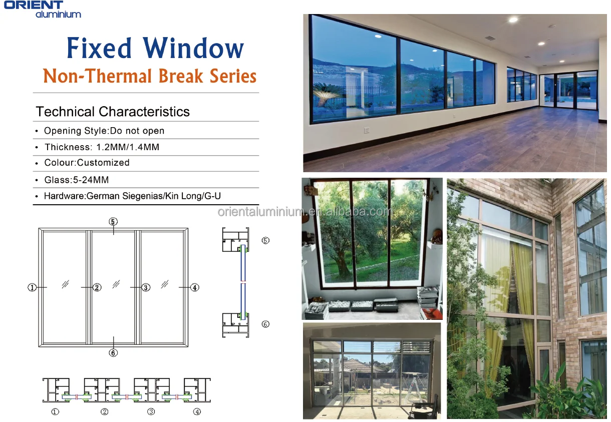 Sliding Windows with Mosquito Net Blinds - Aluminium Frames