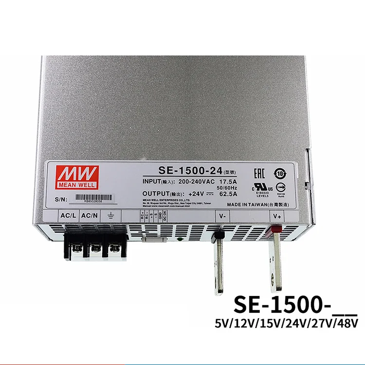 Enclosed Type 1500w 15v 100a Se-1500-15 Meanwell Ac-dc Smps Se-1500 ...