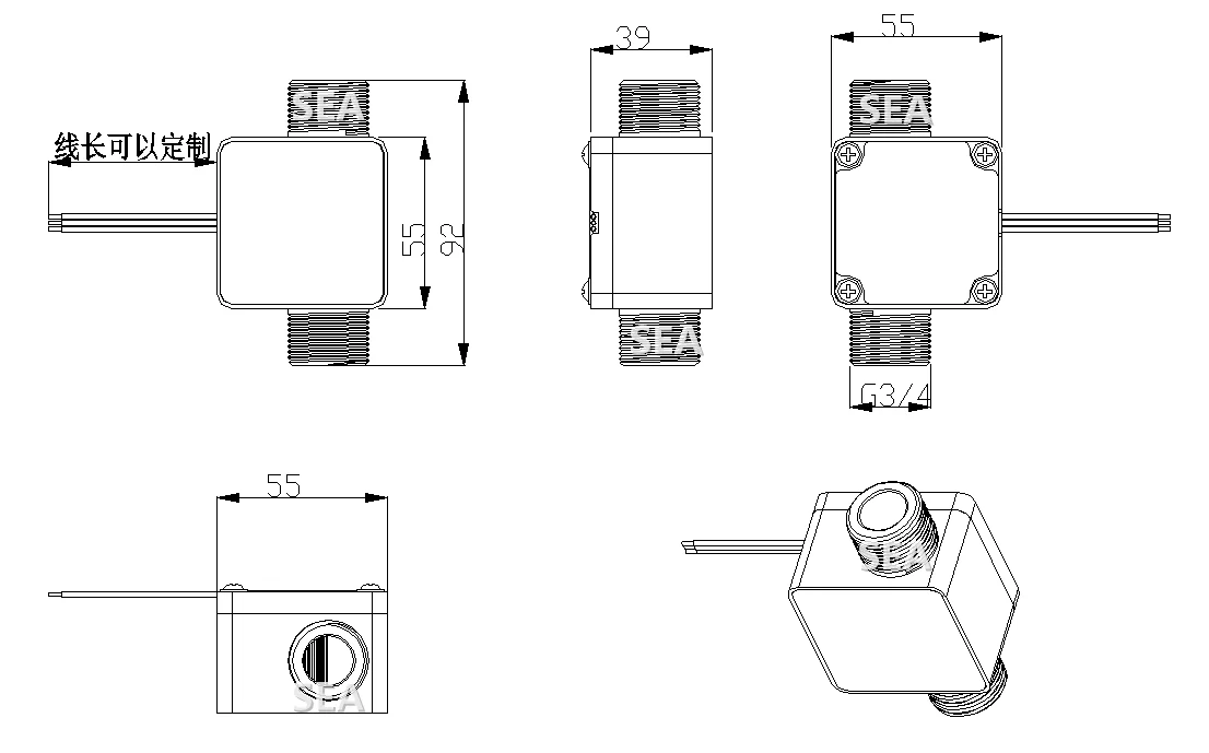 SEA Diesel Fuel Oil Flow Sensor - 0.5% Accuracy Gear Meter