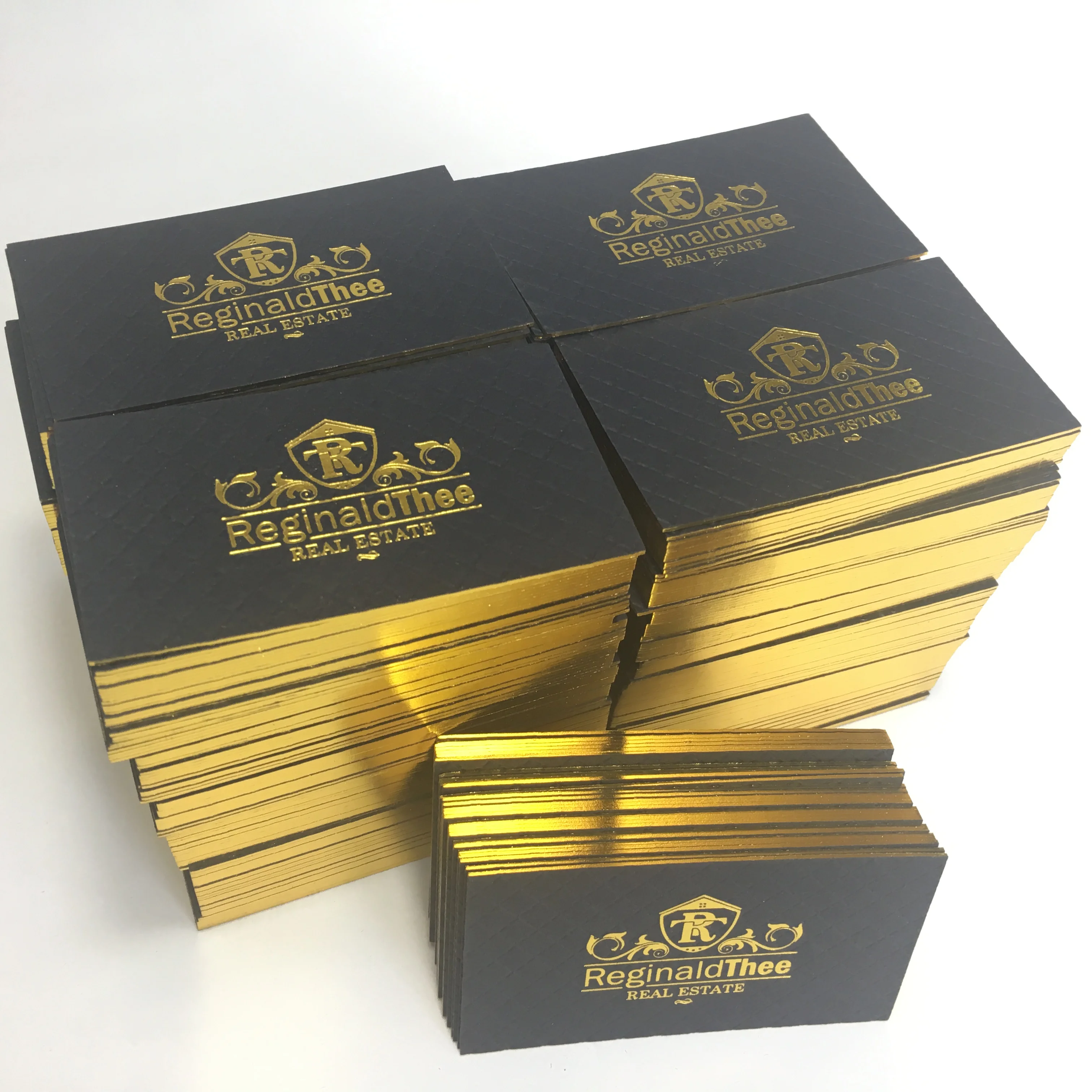 Luxury Gold Name Card Elegant Foil Embossed Business Cards Printing ...