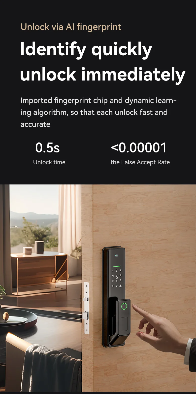 Jec Face Recognition Door Lock Fully Automatic Biometric Fingerprint ...