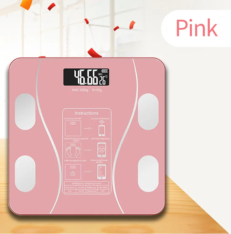 Intelligent Weight Body Fat Mass Weighing Scales Body Scale Smart Fat Percentage Digit Bathroom