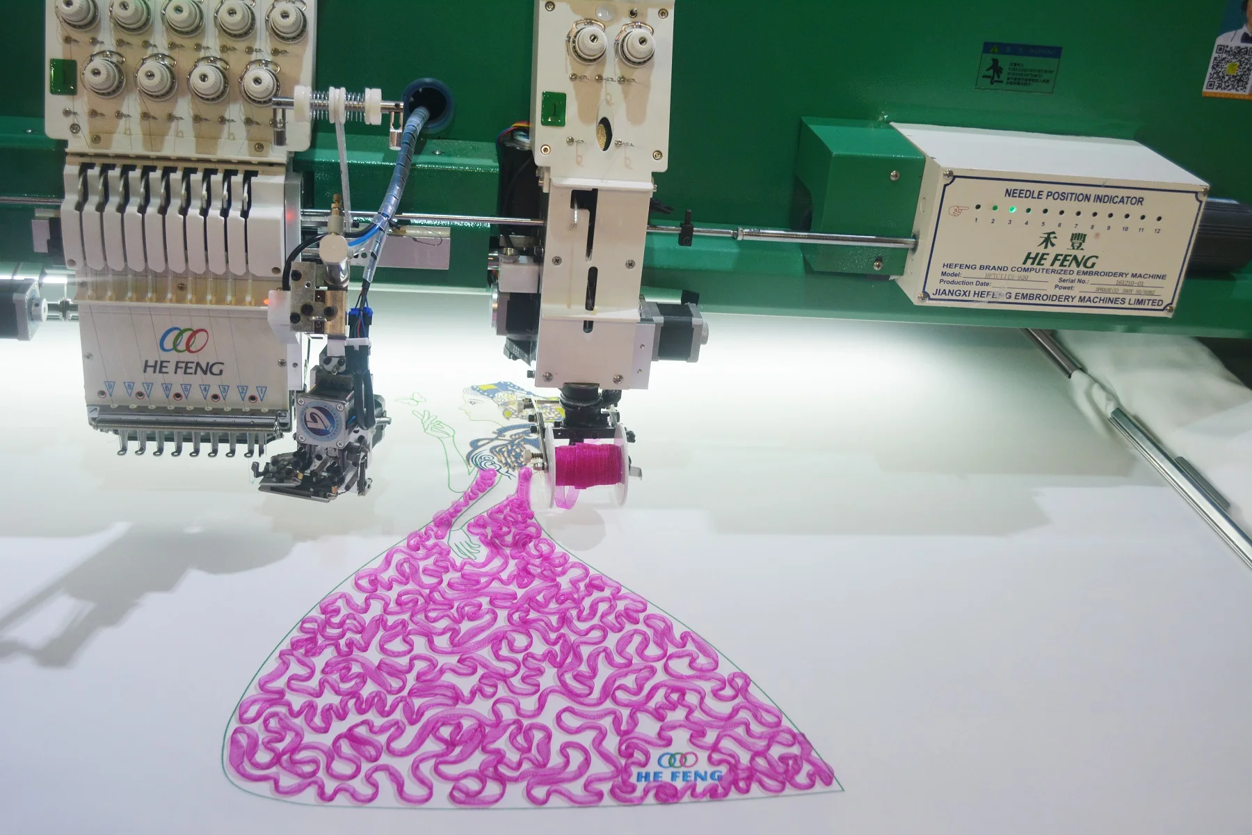 Multi Head Mixed Flat Coiling Cording Sequin Beading Embroidery Machine ...