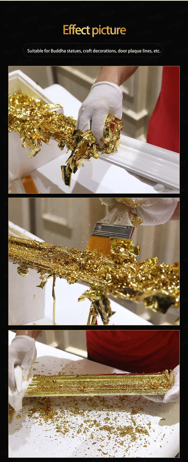 22k Gilding Gold Leaf Foil Roll Sheets for Crafts & Decoration