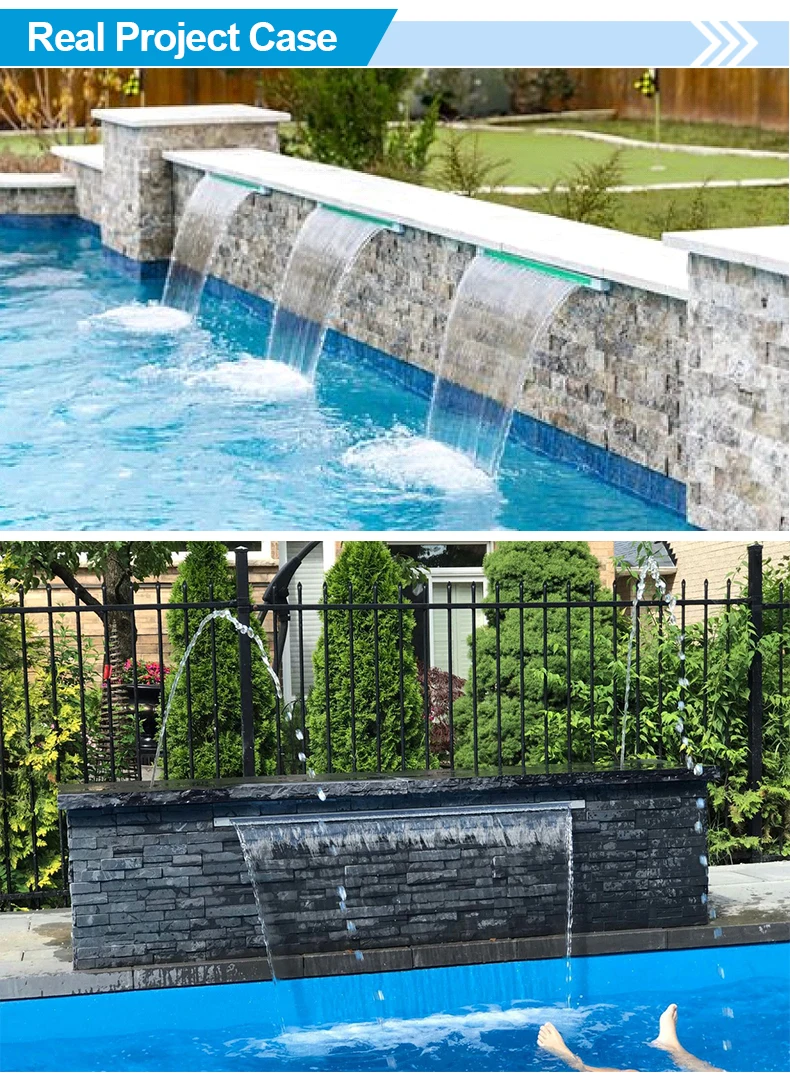Garden Swimming Pool Cascade Water Blade Wall Spillway